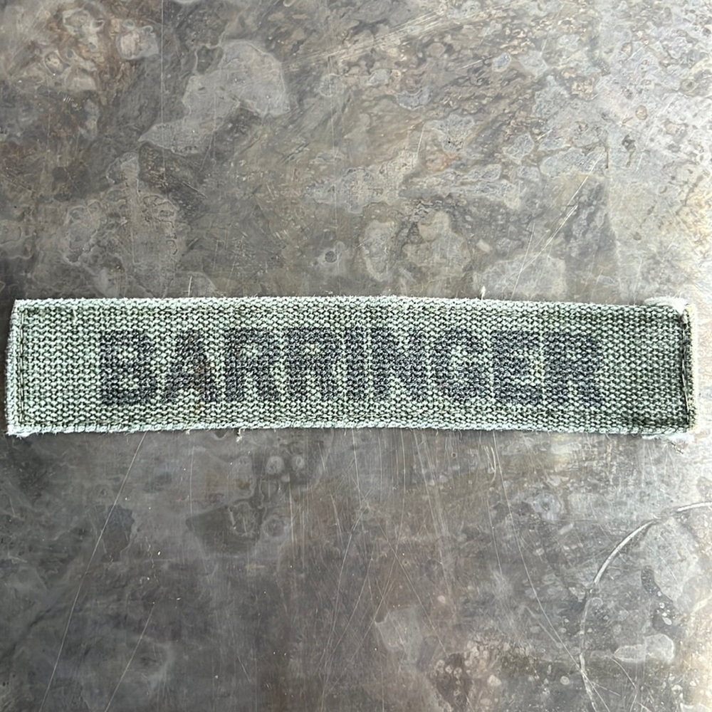 Barringer Vintage ‘Army Green’ Military Name Tape Pat… - Gem